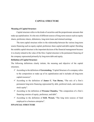 Capital structure | PDF