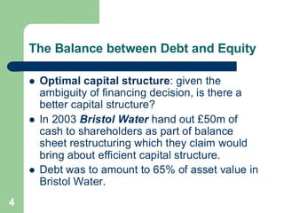 CAPITAL STRUCTURE slides for finance students | PDF