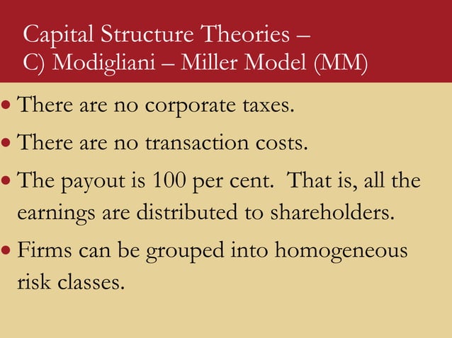 Capital Structure - Concept and Theories.ppt | Stocks and Bonds ...