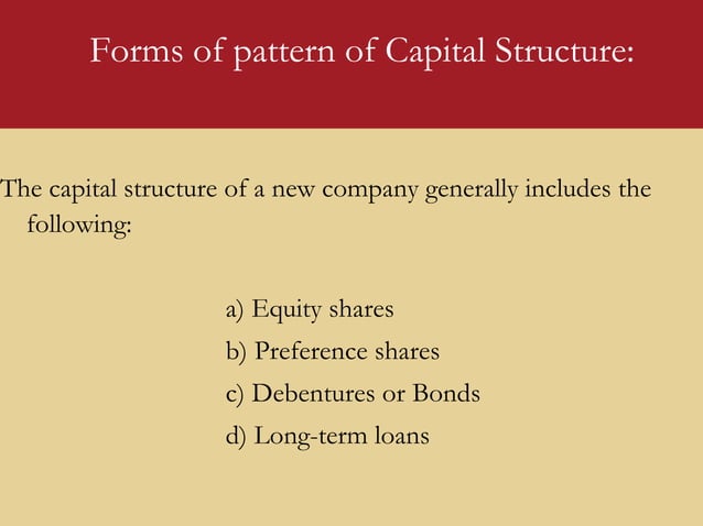 Capital Structure - Concept and Theories.ppt | Stocks and Bonds ...