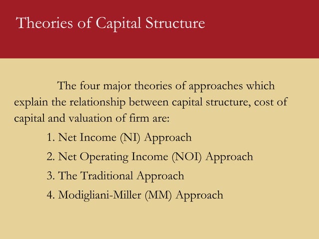 Capital Structure - Concept and Theories.ppt | Stocks and Bonds ...
