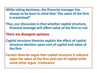 Capital structure 1 | PPTX