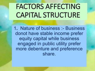 CAPITAL STRUCTURE ppt bba ipu business , financial management , capital structures theories ...