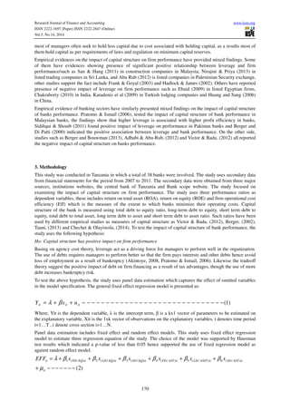 Capital structure and firm performance evidences from | PDF
