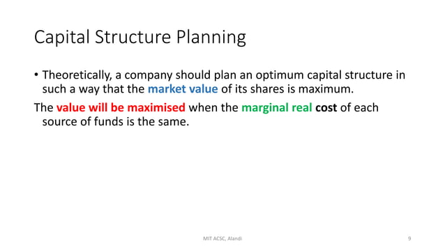 Capital structure and Leverage with problems | PPT