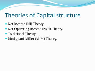 Capital structure and theories | PPTX