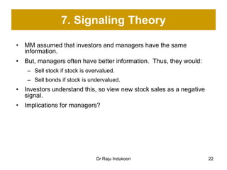 Capital structure and theories raju indukoori | PPT