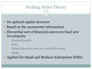 Capital Structure: What leverage level should firms hold? | PPT