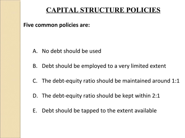 Capital structure decision | PPT