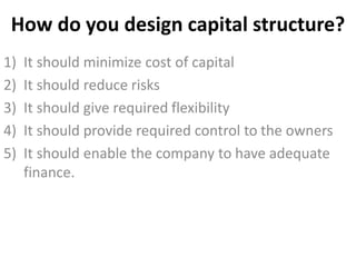 Capital structure decisions | PPTX
