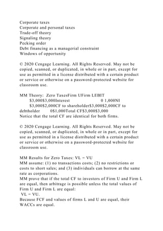 Capital Structure DecisionsCHAPTER 15© 2020 Cengage Learning.docx