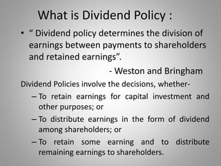 Capital Structure & Dividend Policy | PPTX