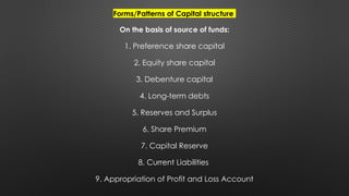 Capital structure meaning, forms, importance and assumptions .pptx