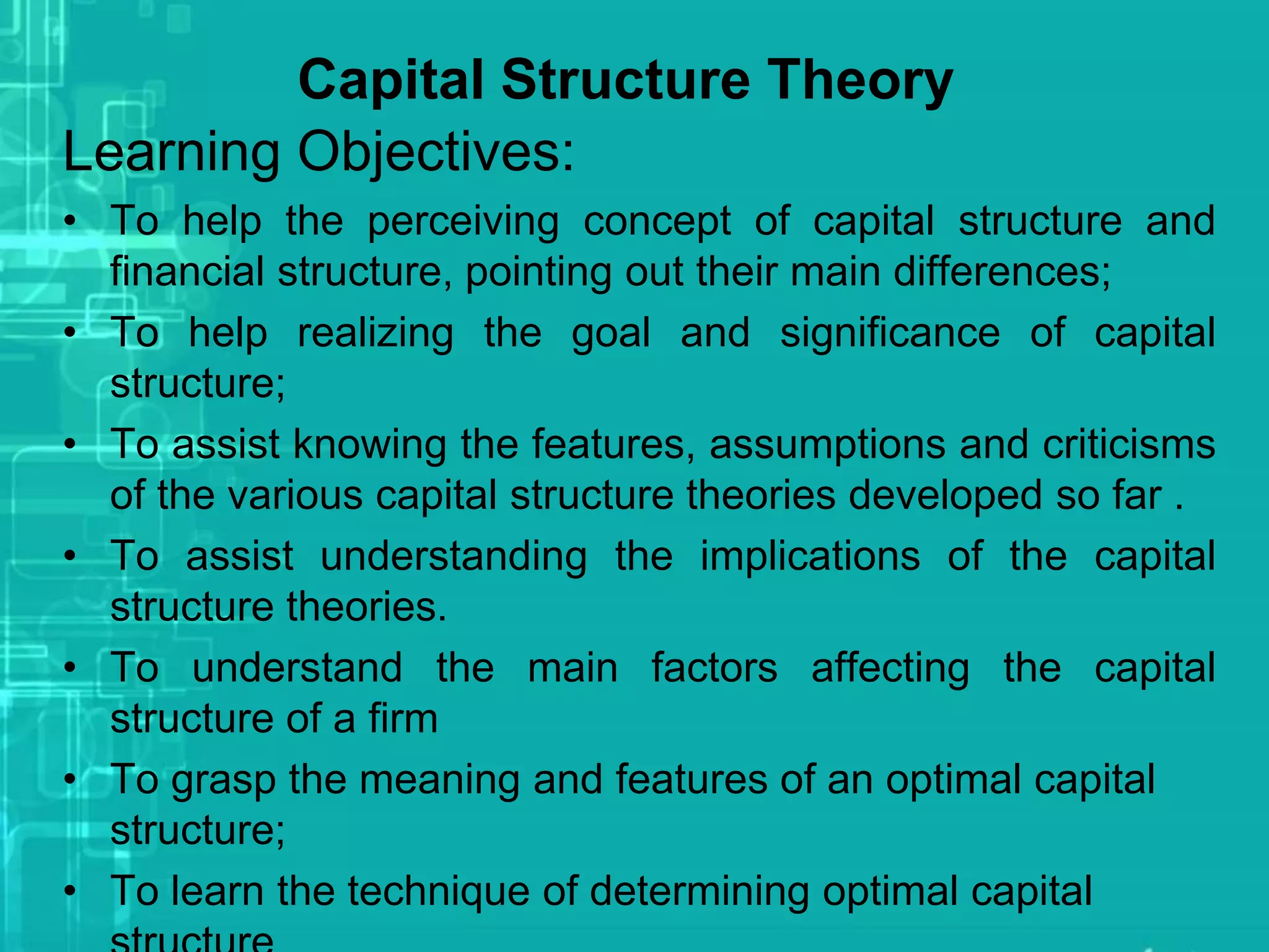 Capital structure | PPT