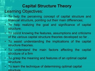 Capital structure | PPT