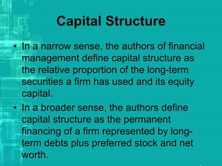 Capital structure | PPT