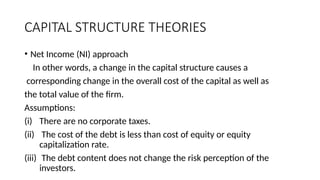 capital structure, capital structure theories, optimum capital ...