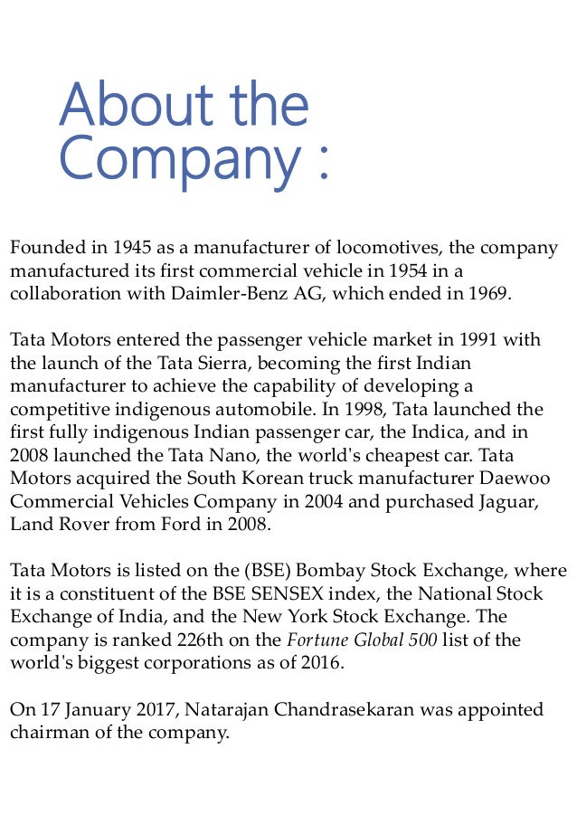 Capital Structure of Tata Motors