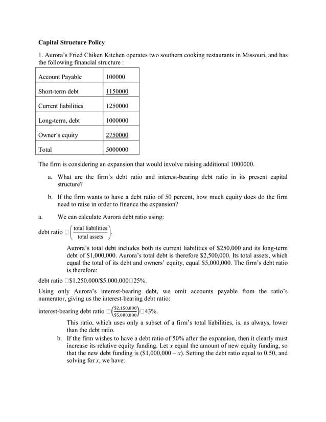 Capital Structure Policy/abshor.marantika/Aurora Siahaan-Juniar Tifanni ...