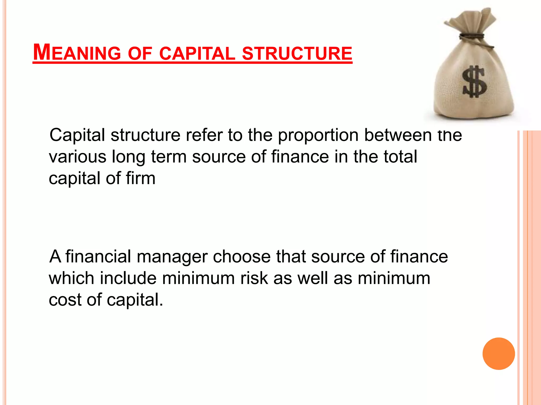 Capital structure ppt | PPTX