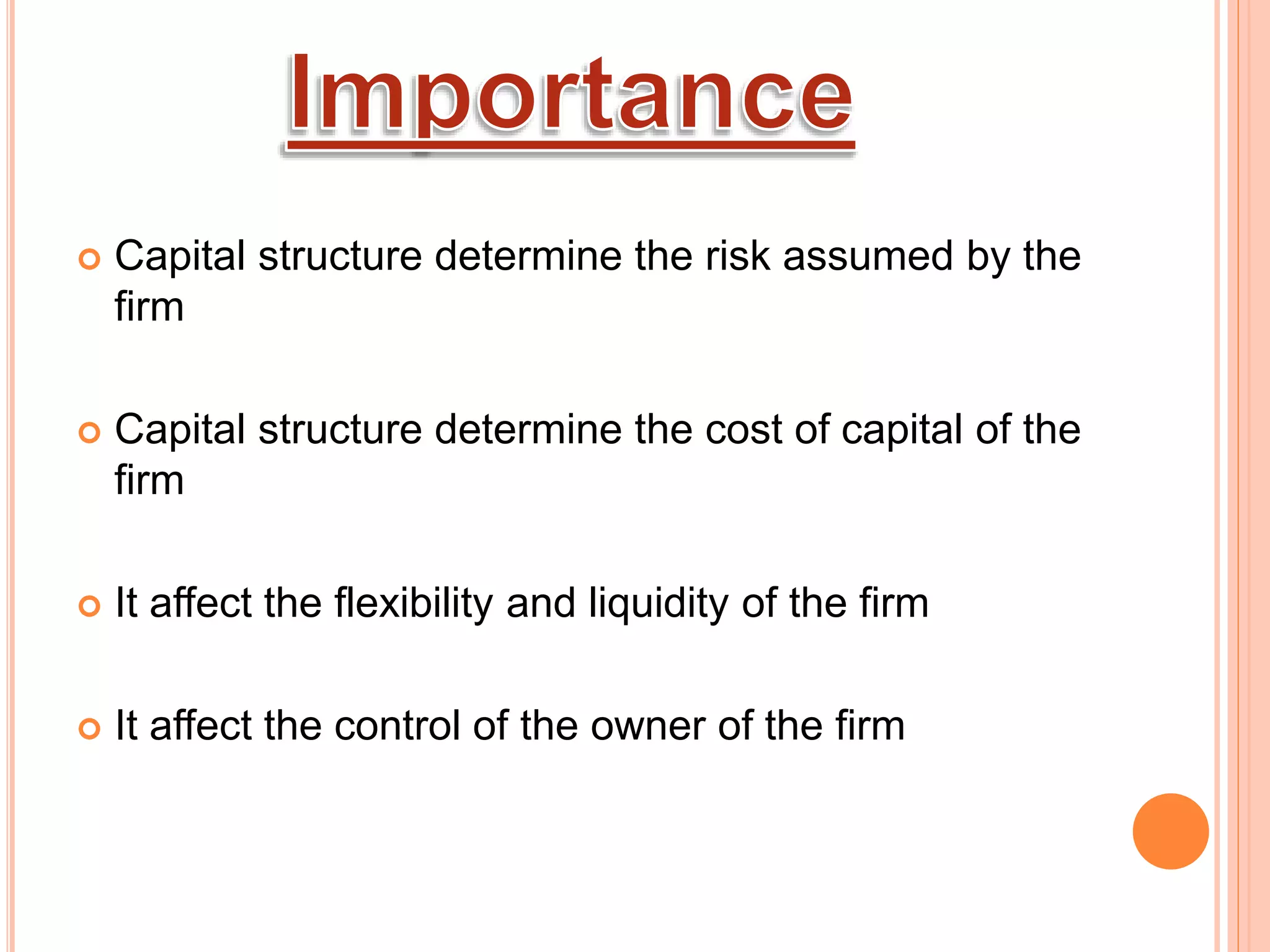 Capital structure ppt | PPTX