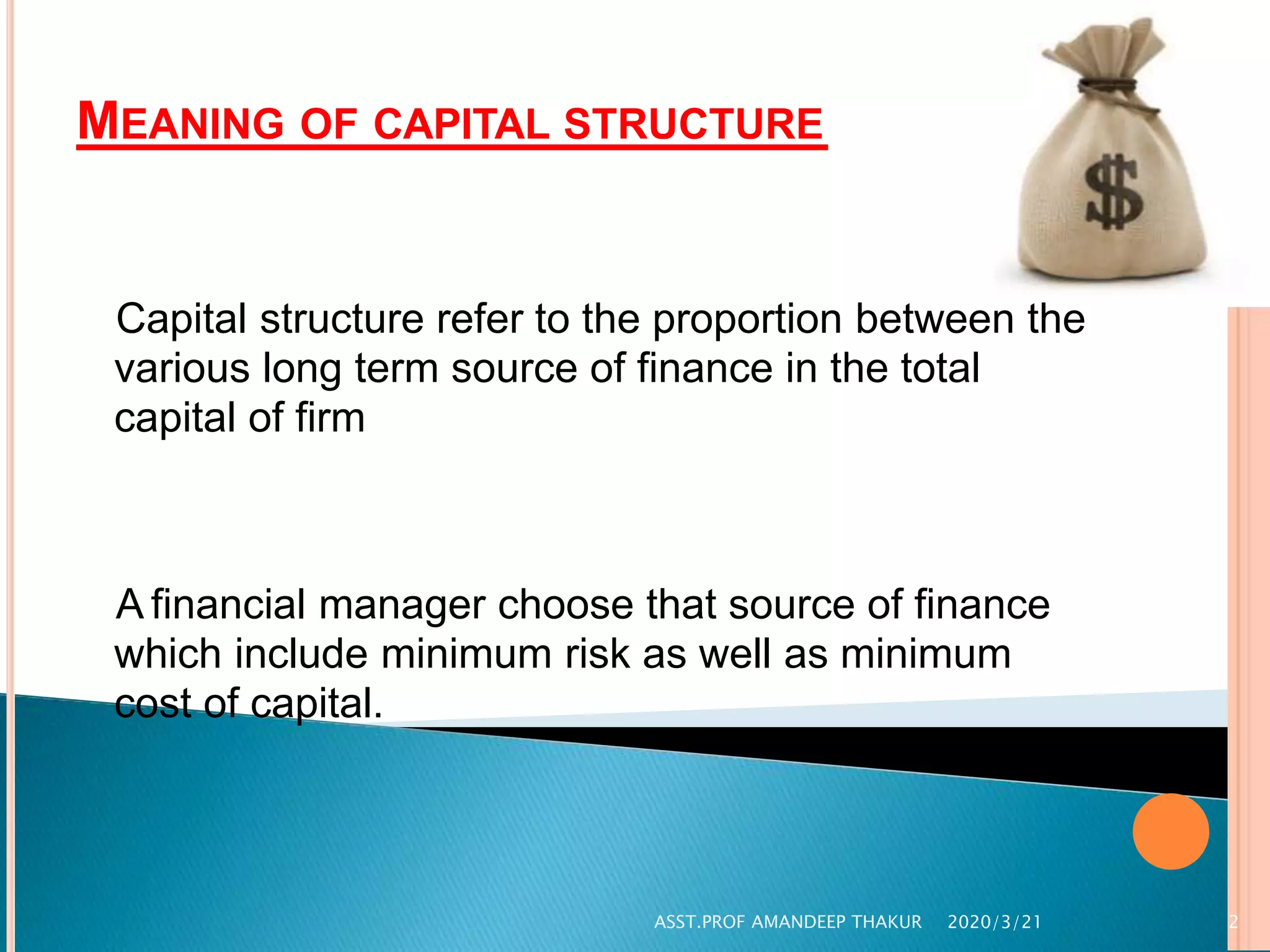 Capital structure theories | PPTX