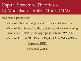 Capital Structure Theories | PPT