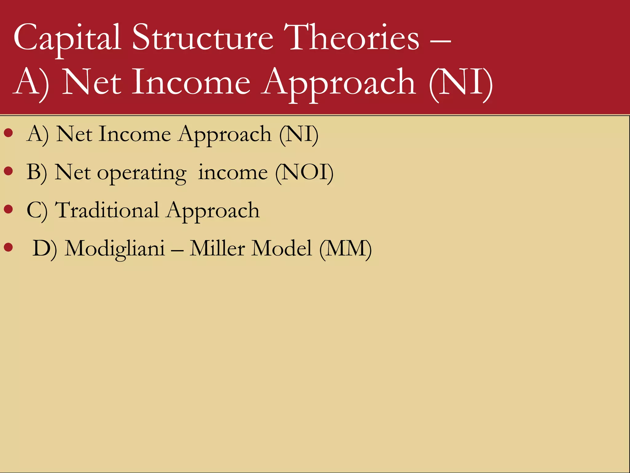 Capital structure theories | PPT