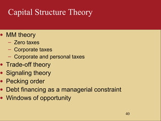 Capital structure theories | PPT