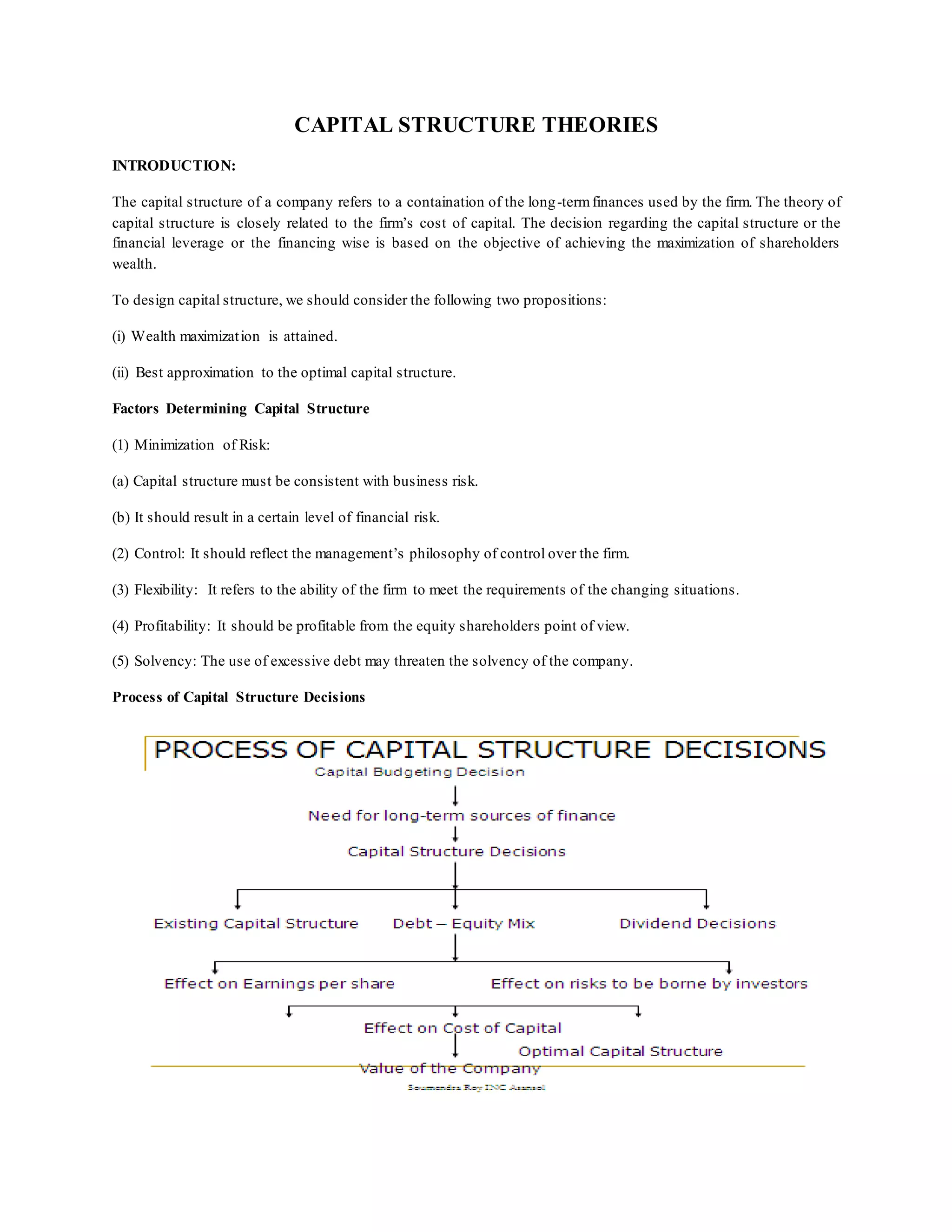 Capital structure theories notes | DOCX | Stocks and Bonds | Personal ...