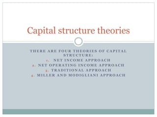 Capital structure theories with numericals. | PPTX