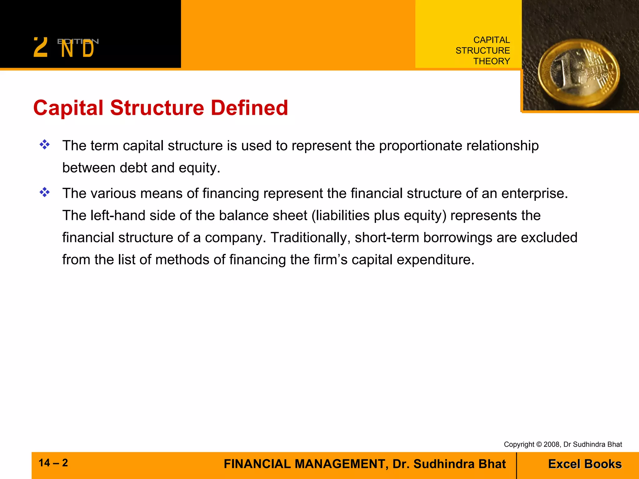 Capital Structure Theory | PPT | Stocks and Bonds | Personal Investing