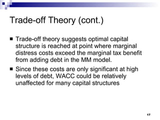 Capital structure theory | PPT