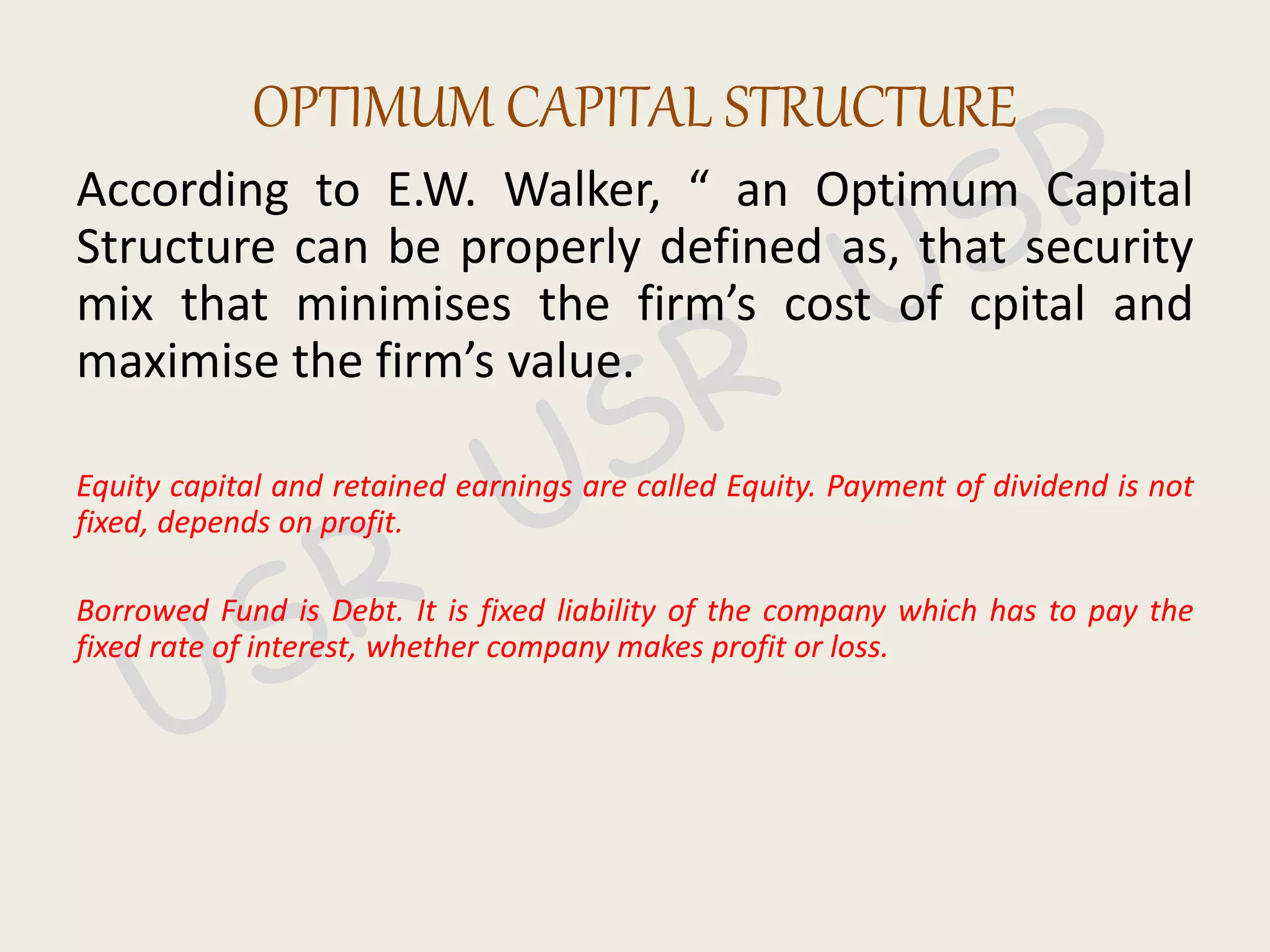 Capital structure theory | PPTX
