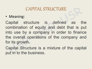 Capital structure theory | PPTX