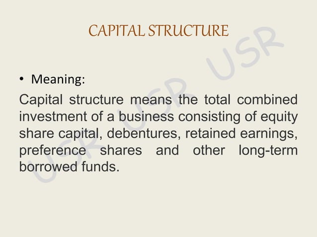 Capital structure theory | PPTX