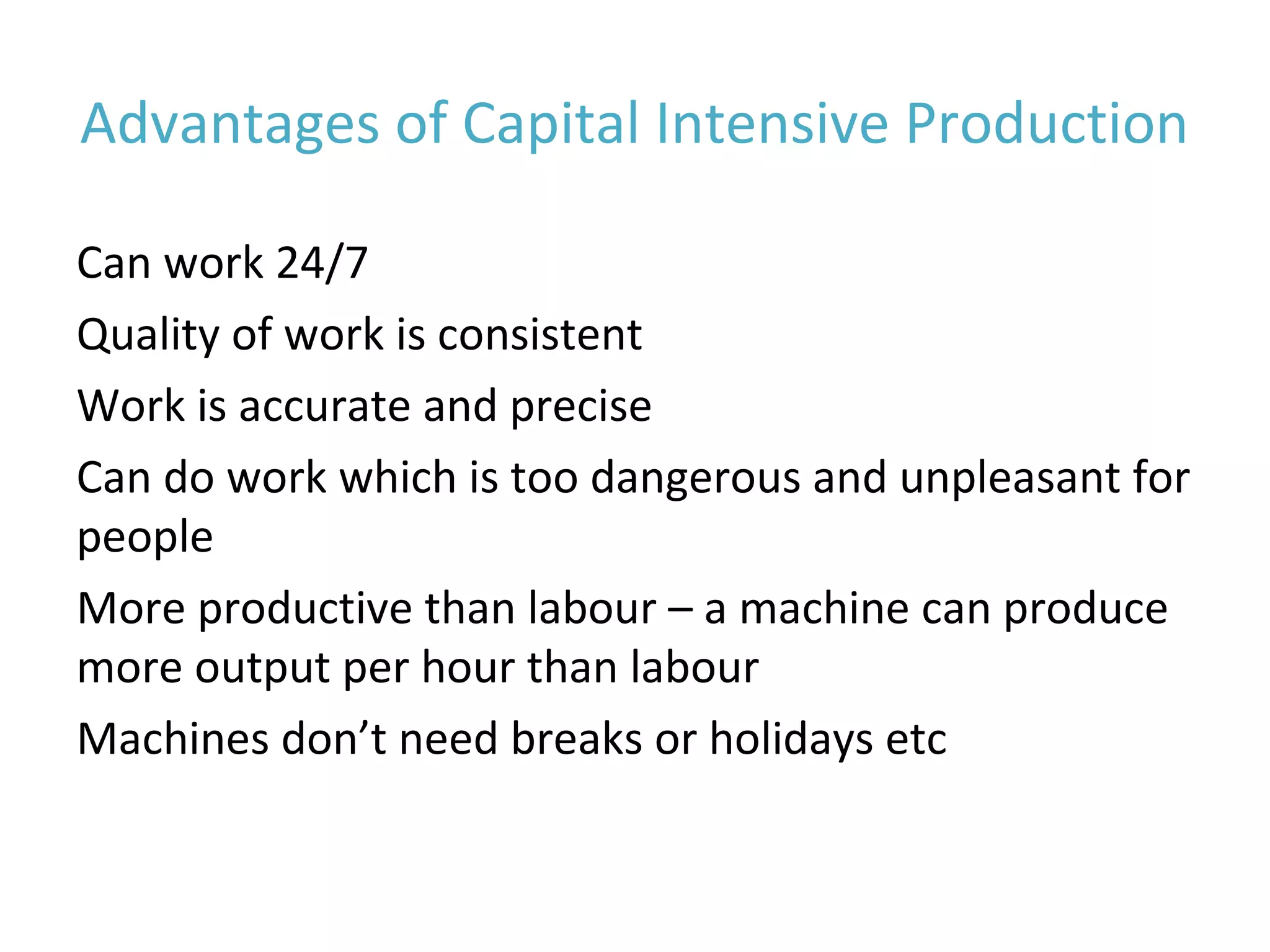 Capital versus labour intensive | PPT