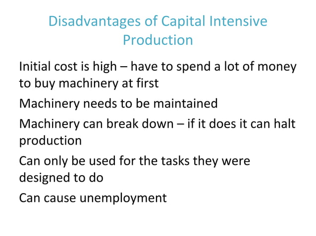 Capital versus labour intensive | PPT