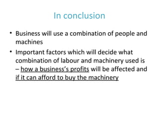 Capital versus labour intensive | PPT