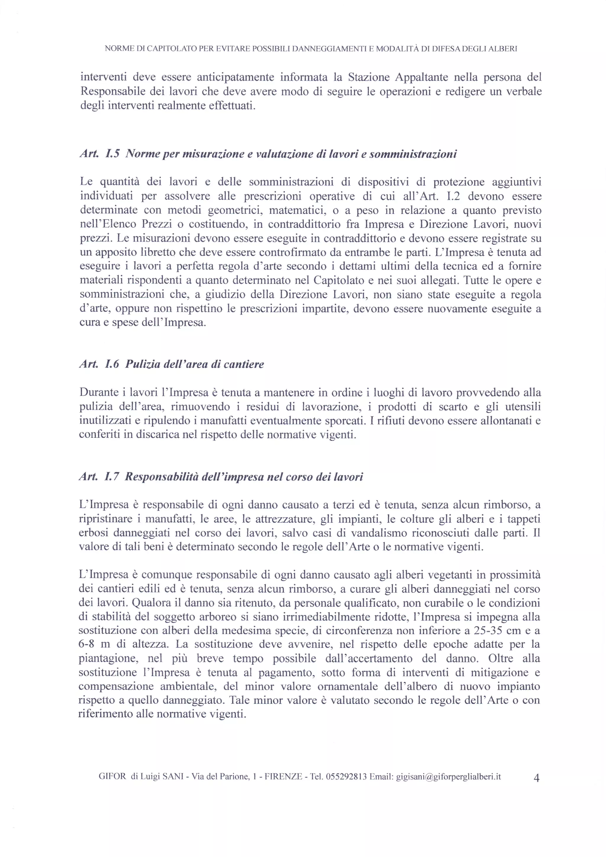Capitolato prescrizioni cantiere | PDF