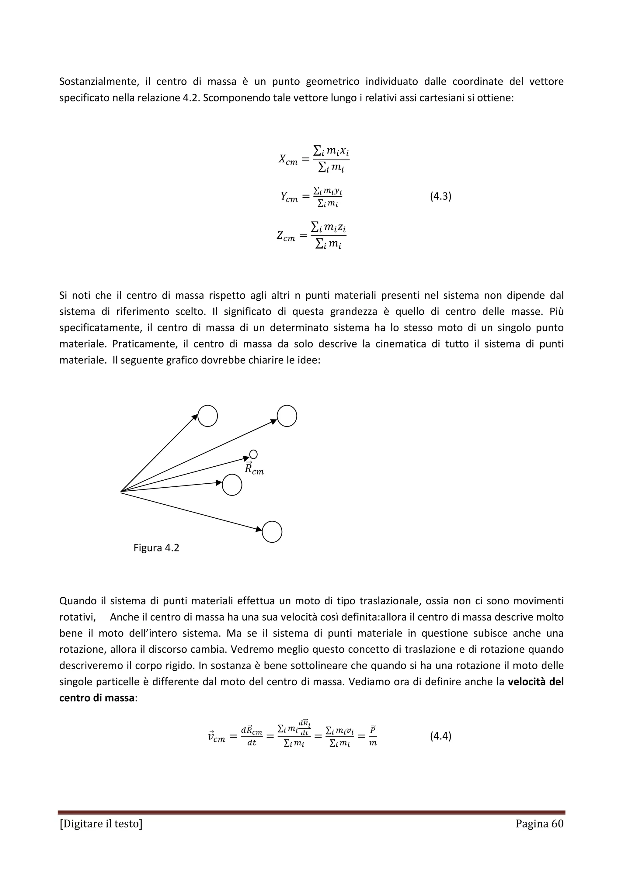 Dinamica di un sistema di punti materiali | PDF