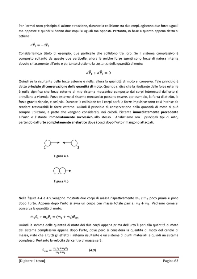 Dinamica di un sistema di punti materiali | PDF | Physics | Science
