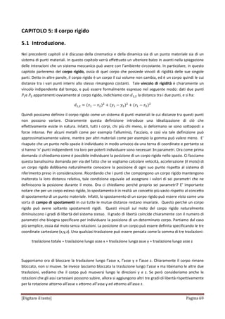 Il corpo rigido | PDF