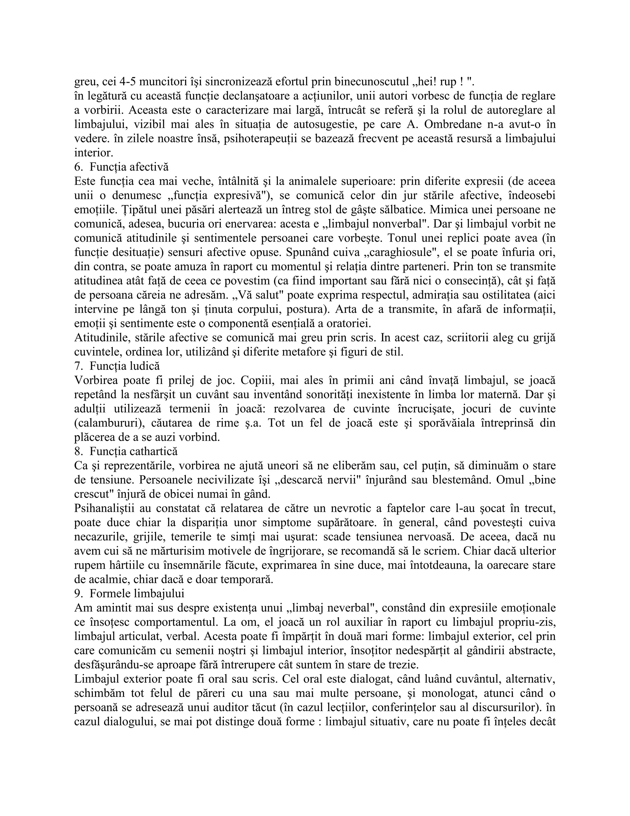 Capitolul xiv limbajul- cosmovici-psihologie generala | DOCX