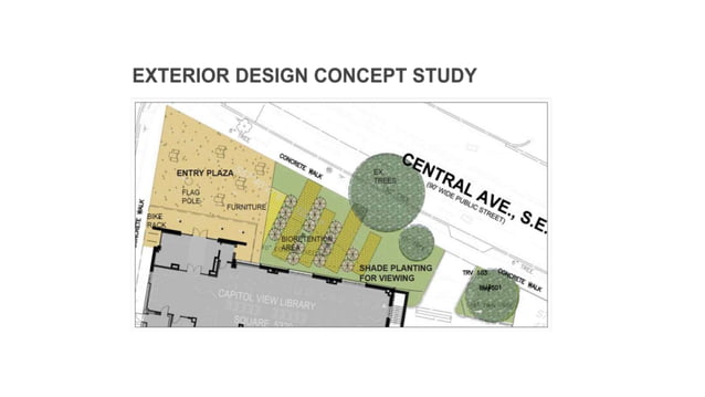 Capitol View Library Exterior Rendering Options | PPT