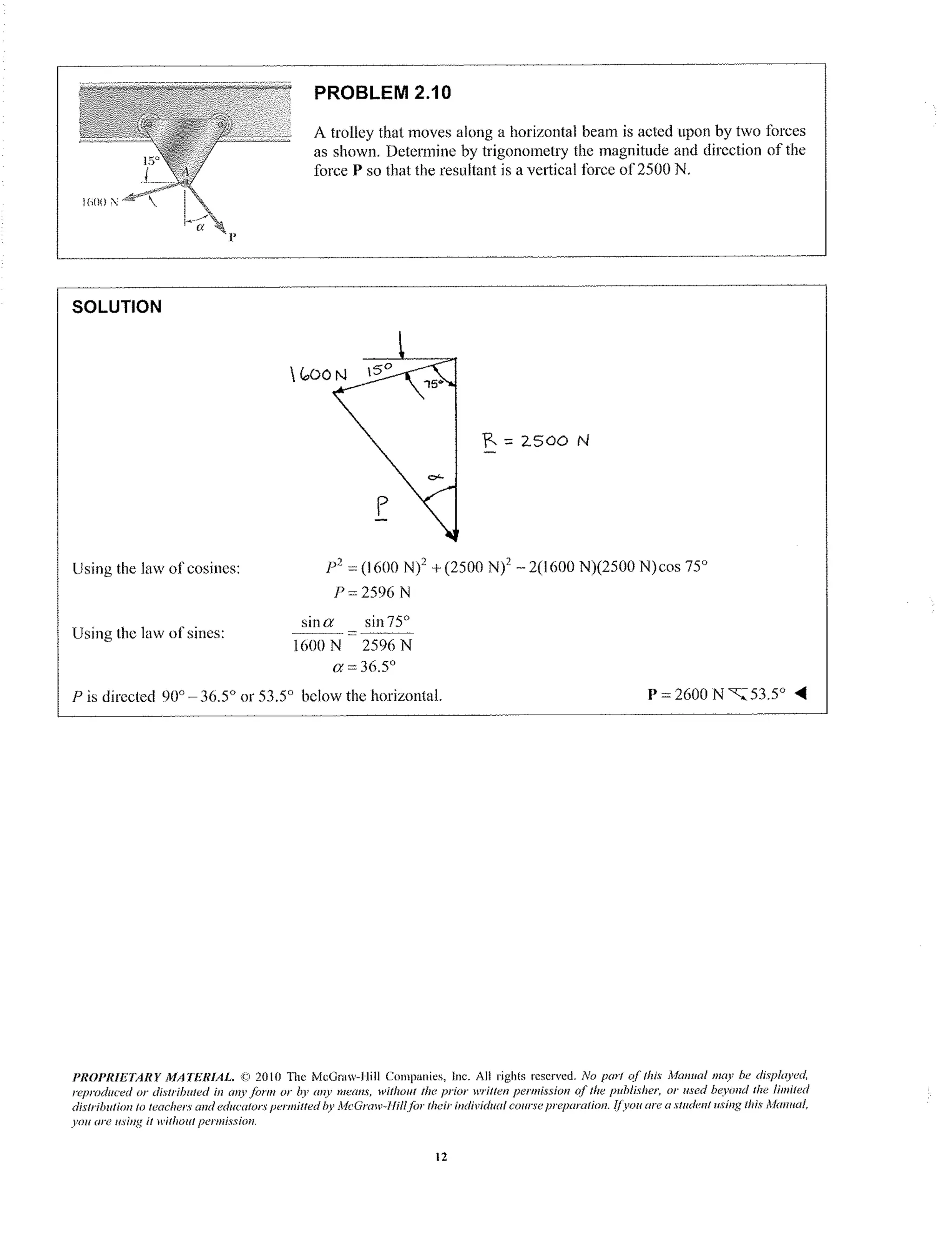 solucionario de estatica beer 9edicion - capitulo 2 | PDF