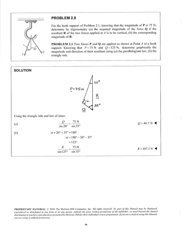 solucionario de estatica beer 9edicion - capitulo 2 | PDF