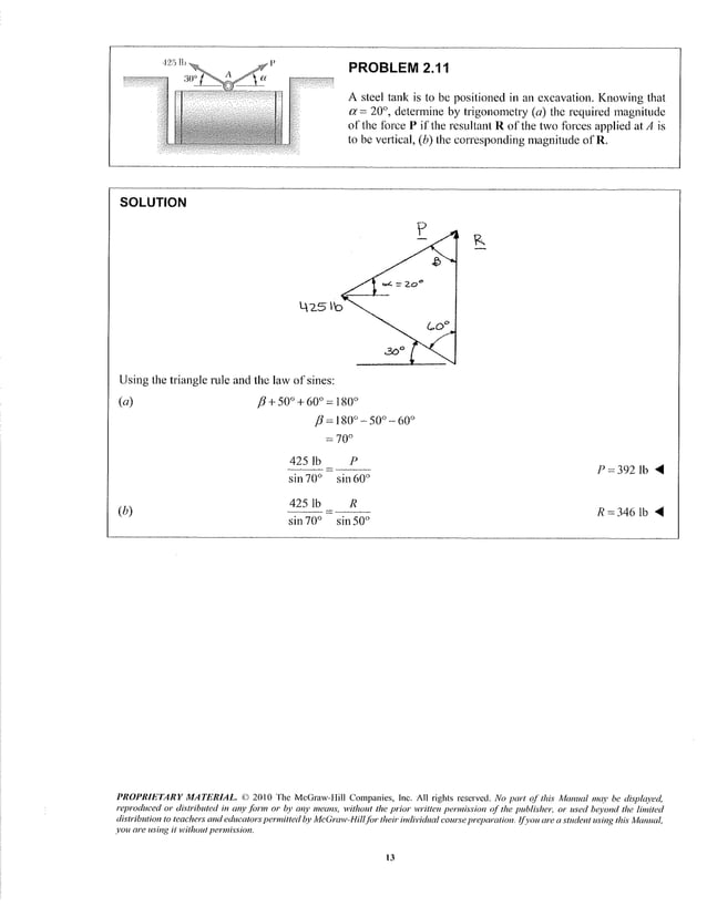 solucionario de estatica beer 9edicion - capitulo 2 | PDF