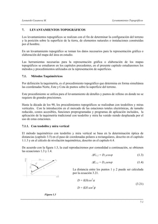 Capitulo 7 taquimetro curvas de nivel | PDF