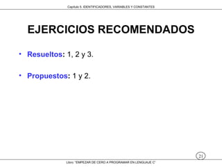 Identificadores, variables y constantes | PPS